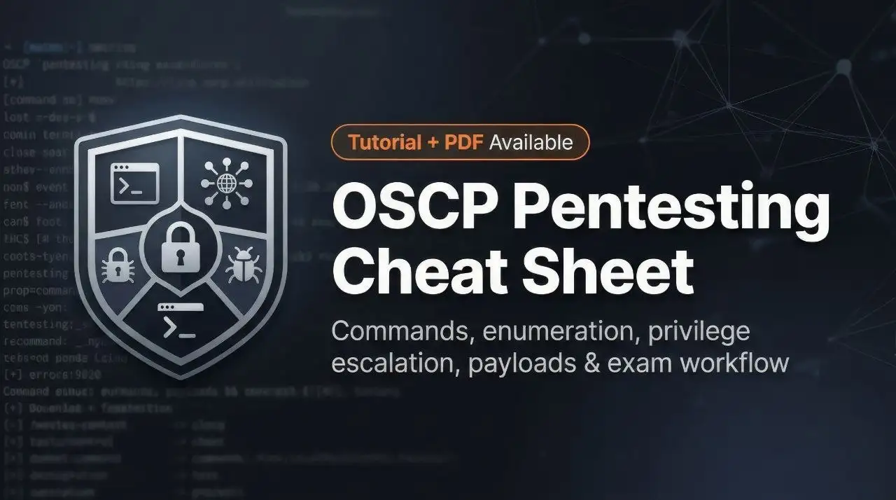 Oscp Cheat Sheet Tutorial | CyberTools4u